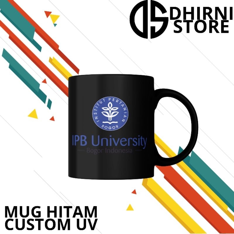 Jual [ CUSTOM ] MUG HITAM CUSTOM LOGO UV / MUG CUSTOM LOGO TIMBUL ...