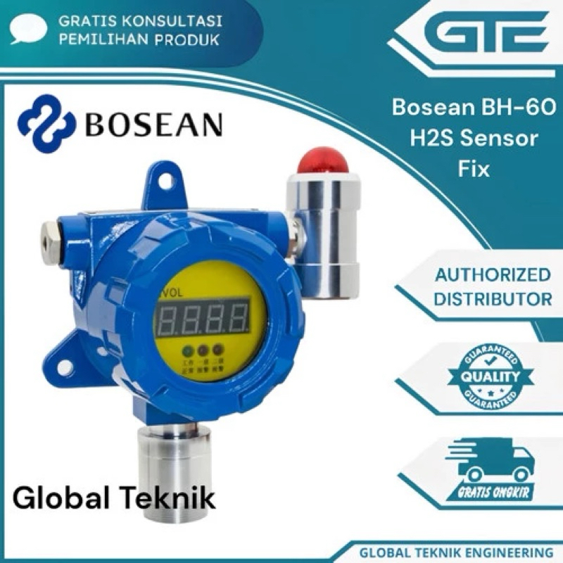 Jual Bosean BH60 Fixed Gas Detector H2S Hydrogen Sulfide BH-60 Sensor Fix | Shopee Indonesia