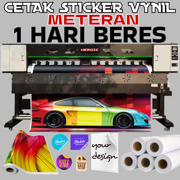 Jual Jasa Cetak Sticker VYNIL / Makloon Sticker VYNIL Murah Berkualitas ...