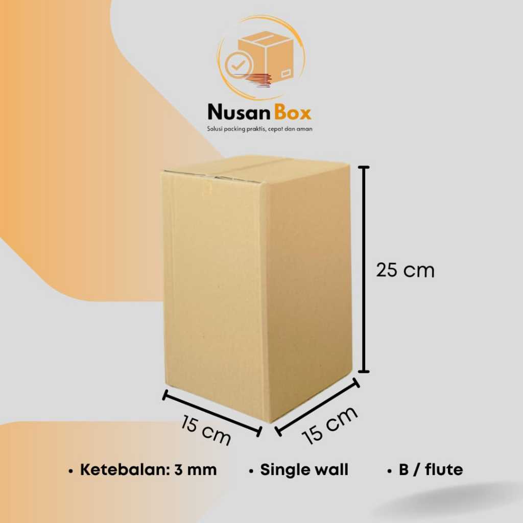 Jual KARDUS PACKING KARTON BOX POLOS 15X15X25 CM | Shopee Indonesia
