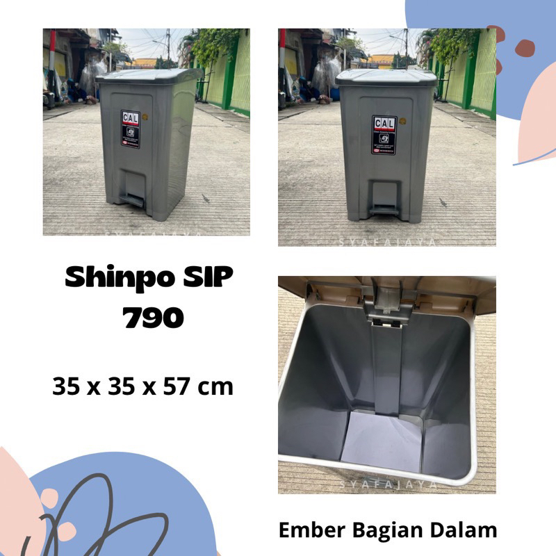 Jual SHINPO - Tempat Sampah Injak / Step On Dustbin SIGMA 70 Liter 790 Shinpo | Shopee Indonesia