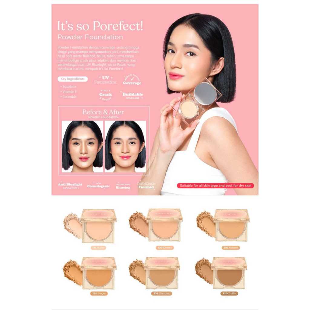 Jual Azarine IT'S SO POREFACT! POWDER FOUNDATION | Shopee Indonesia