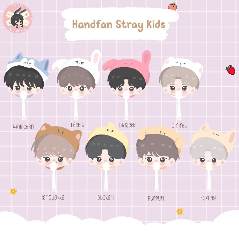 Jual Handfan Stray Kids Chibi ver (Kipas tangan) | Shopee Indonesia