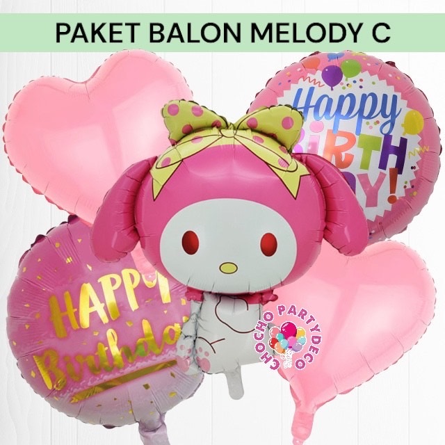 Jual Paket Balon MELODY SANRIO C / Dekorasi Ulang Tahun Sanrio Melody ...
