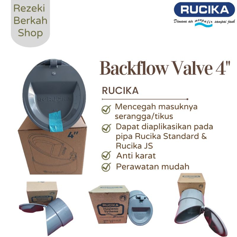 Jual Backflow Valve 4 Inch Rucika/ Penutup Lubang Saluran Air | Shopee ...