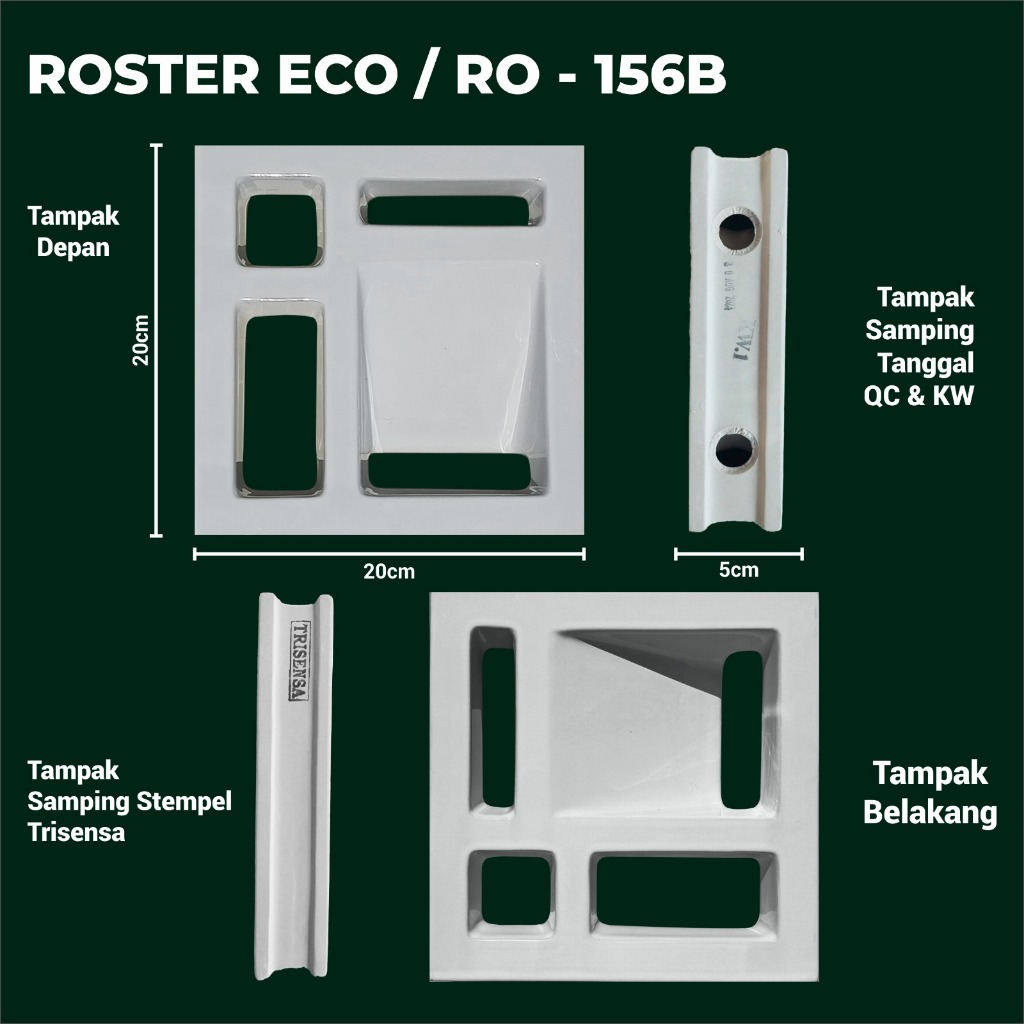 Jual Roster / Lubang Angin Keramik Glazed 20x20 Ro 156 - Glazed Kilat ...