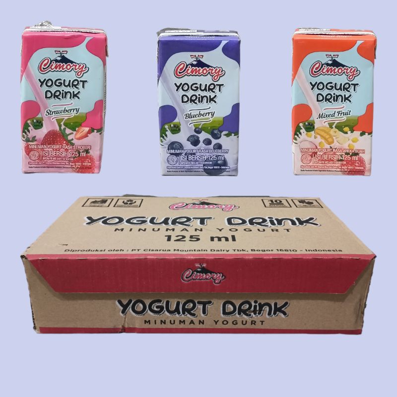 Jual CIMORY YOGURT DRINK UHT 125 ML All Varian [40 KOTAK/DUS].FREE BUBBLE WRAP | Shopee Indonesia