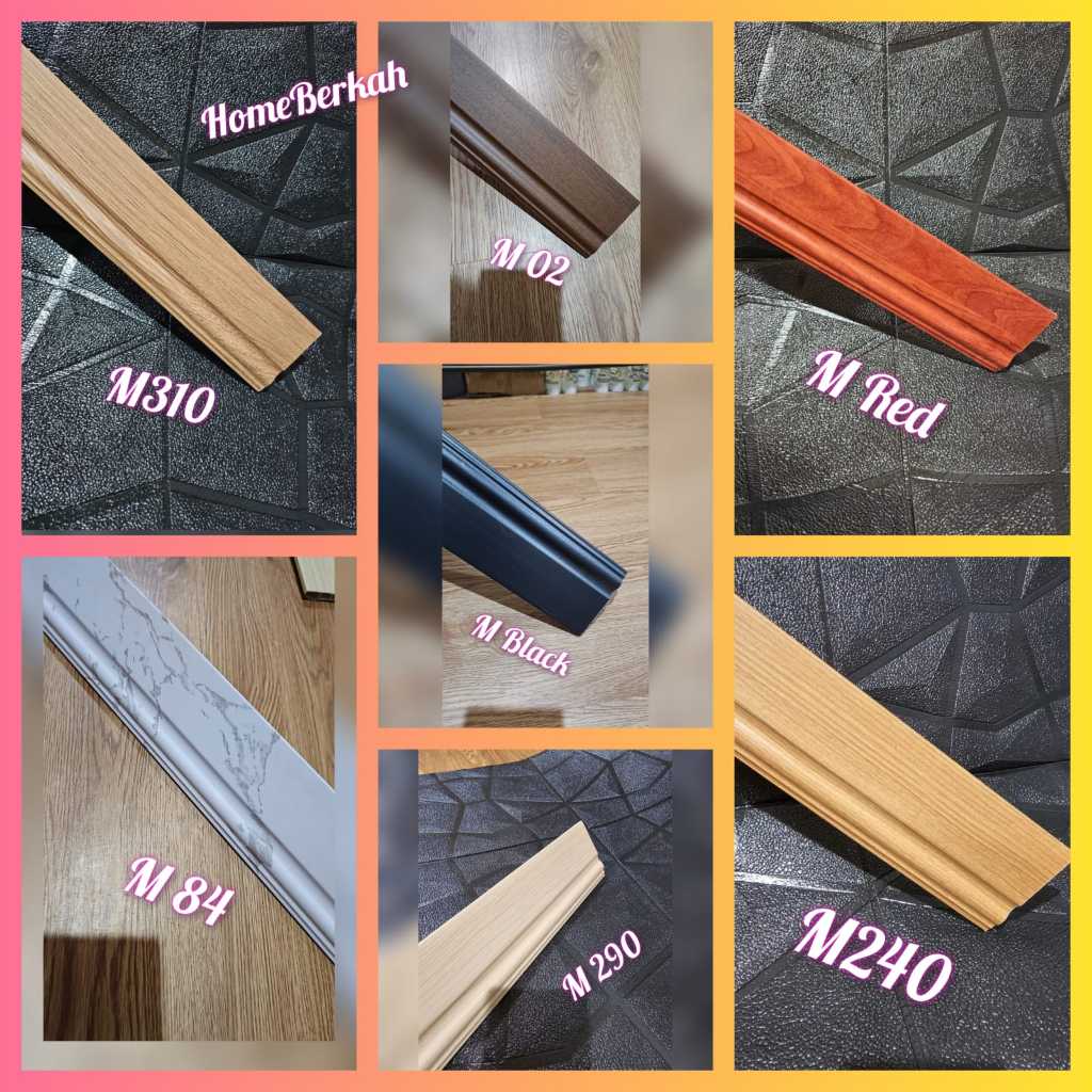 Jual Plint PVC List Lantai Dinding List Lantai UK 8-9cm | Shopee Indonesia