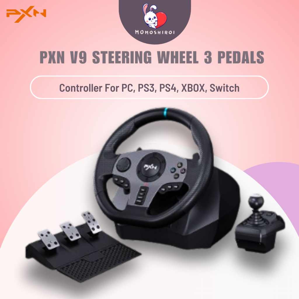 Jual PXN V9 Steering Wheel Racing Steering 3 Pedals Gamepad 900 Degree ...