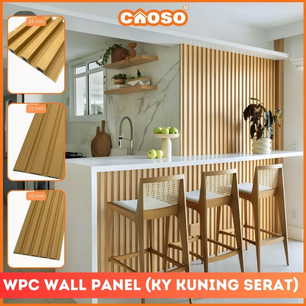 Jual WPC wall Panel 3 Meter Kayu Kuning Serat | Dekorasi Dinding kayu ...