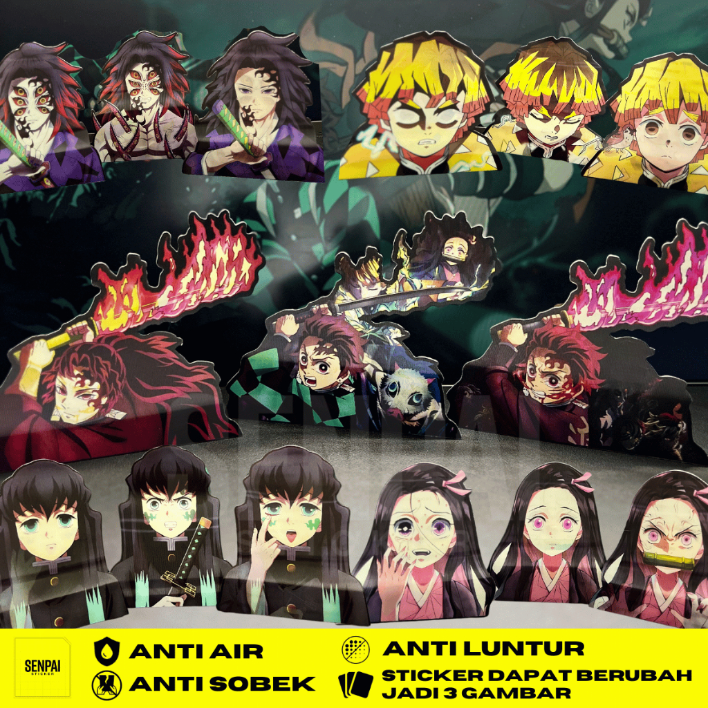 Jual Demon Slayer SENPAI STICKER Stiker Anime 3D TER MURAH Kimetsu no ...