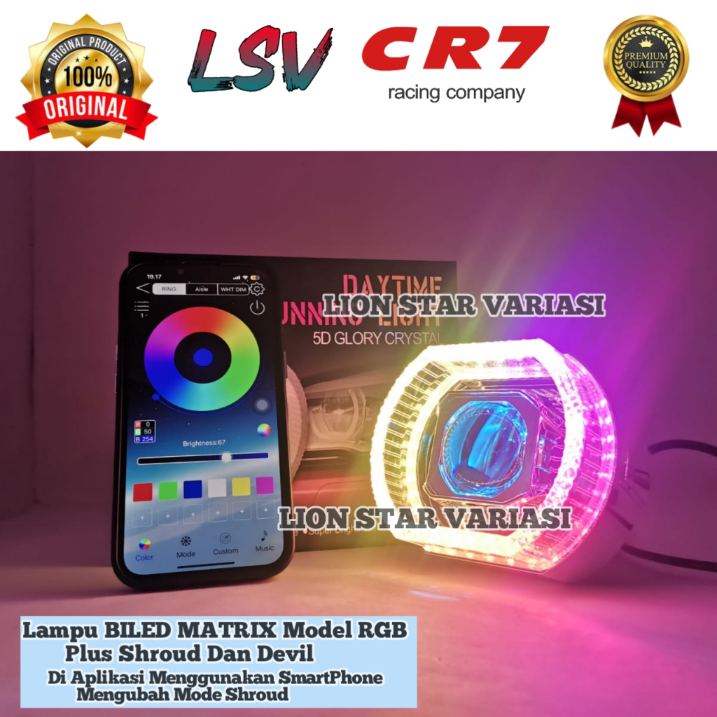 Jual Projie Biled Matrix 3INC APP Projektor Matrix X1 LED RGB APP ...