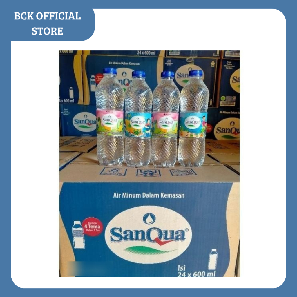 Jual Air Mineral Sanqua 24x600ml (1Karton) | Shopee Indonesia