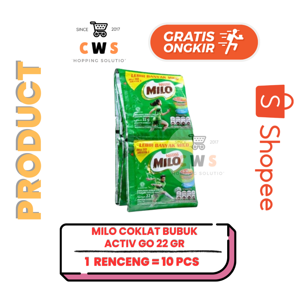 Jual MILO Activ Go Minuman Susu Bubuk Cokelat Instan Sachet 22 gr - 1 ...