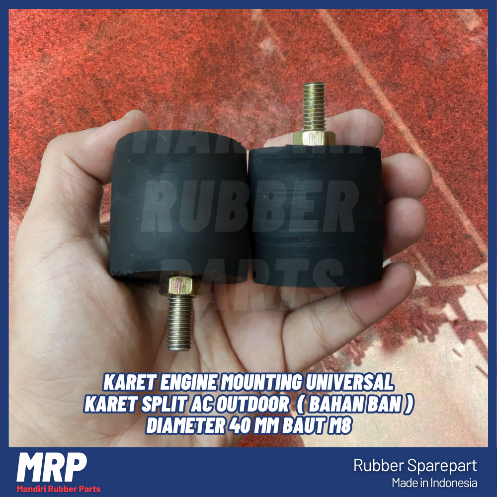 Jual Karet Mounting AC Diameter 40mm x 25mm x M8 Rubber Engine Mounting ...