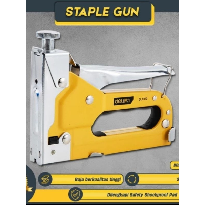 Jual Deli Staple Gun Staples Tembak 3 in 1 Chromium Alat Perkakas ...