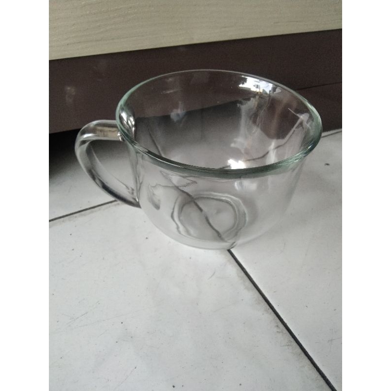 Jual Mug Kaca Besar / Cangkir Kaca Jumbo / Gelas Sereal / Gelas Mi ...