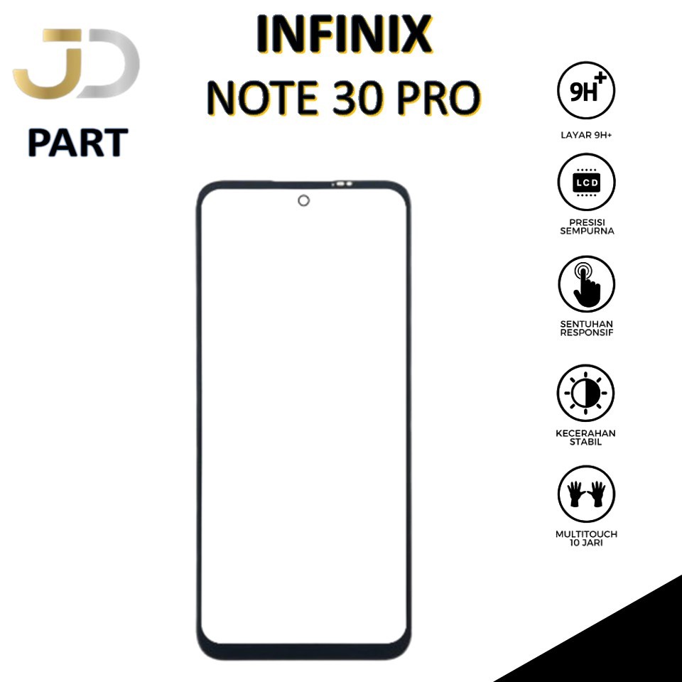 Jual GLASS/KACA LCD +OCA INFINIX NOTE 30 PRO/X678 BLACK | Shopee Indonesia
