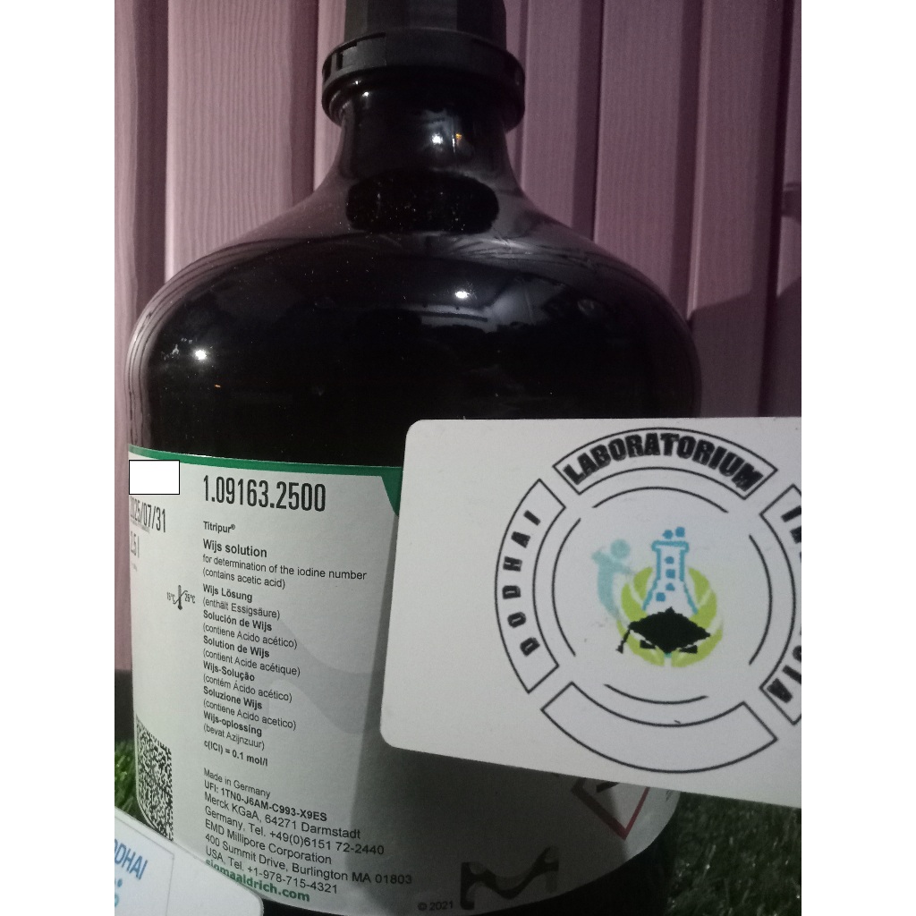 Jual Wijs solution merck, 0.2 N Iodine Solution acc. To Wijs | Shopee ...