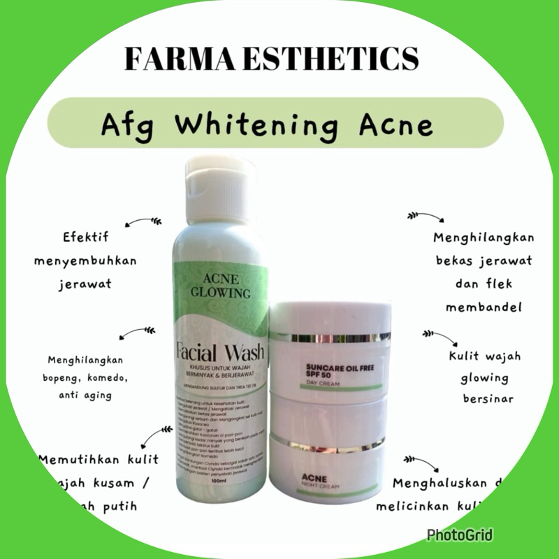 Jual PAKET AF GREEN ACNE / ACNE SERIES BPOM ( farmest ) | Shopee Indonesia
