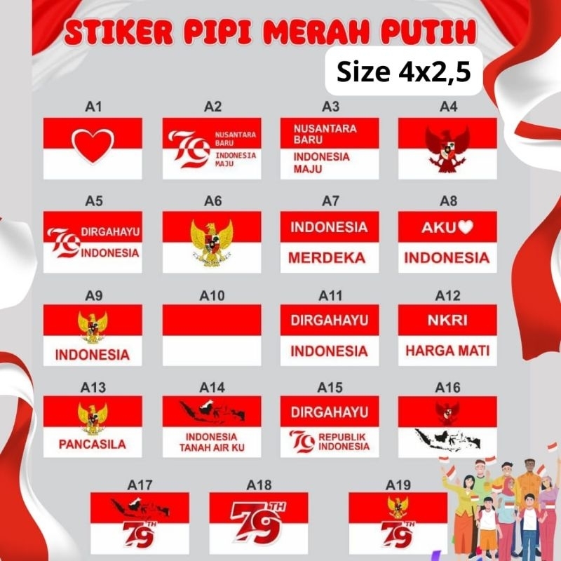 Jual Stiker Pipi Bendera Pcs | Sticker Bendera Tempel | Sticker Merah ...
