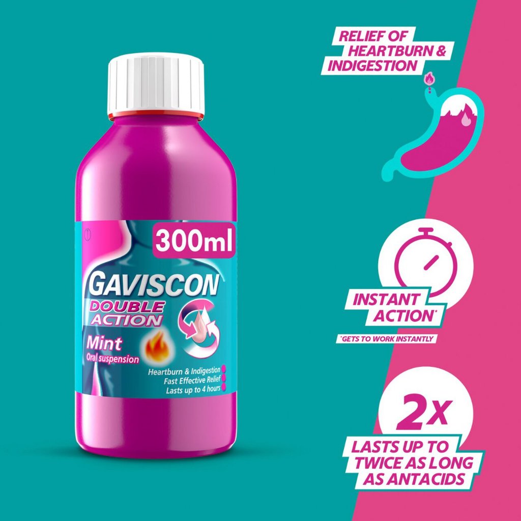 Jual Gaviscon Double Action Liquid bottle 300ml gastric pencernaan ...
