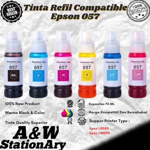 Jual Tinta Refill Compatible Epson 057 1Set ( 6Warna ) For Printer ...