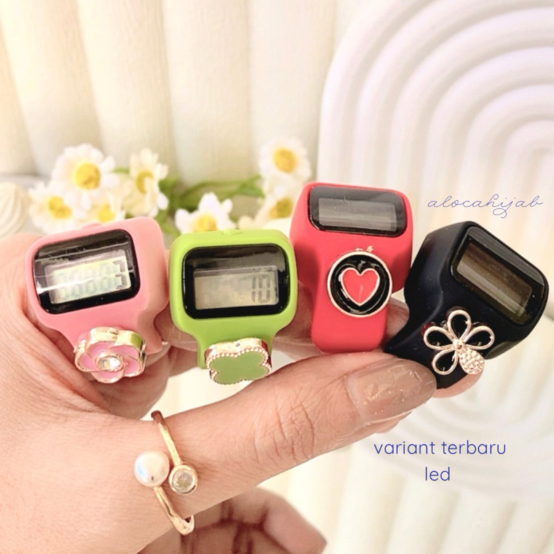 Jual Tasbih digital cincin terbaru tasbih LED digital cincin karet ...