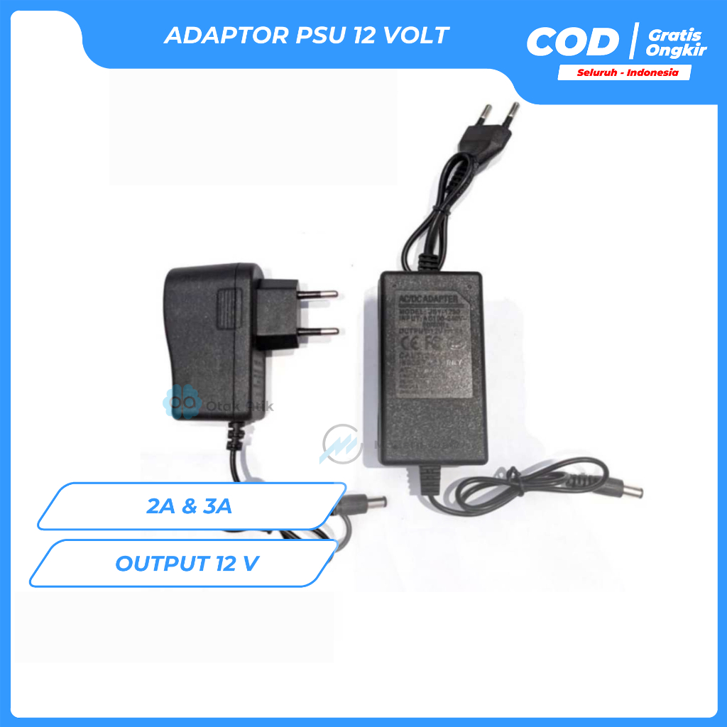 Jual Adaptor DC 12V 2A 3Ampere LED Strip Power Supply Adapter 12 Volt ...