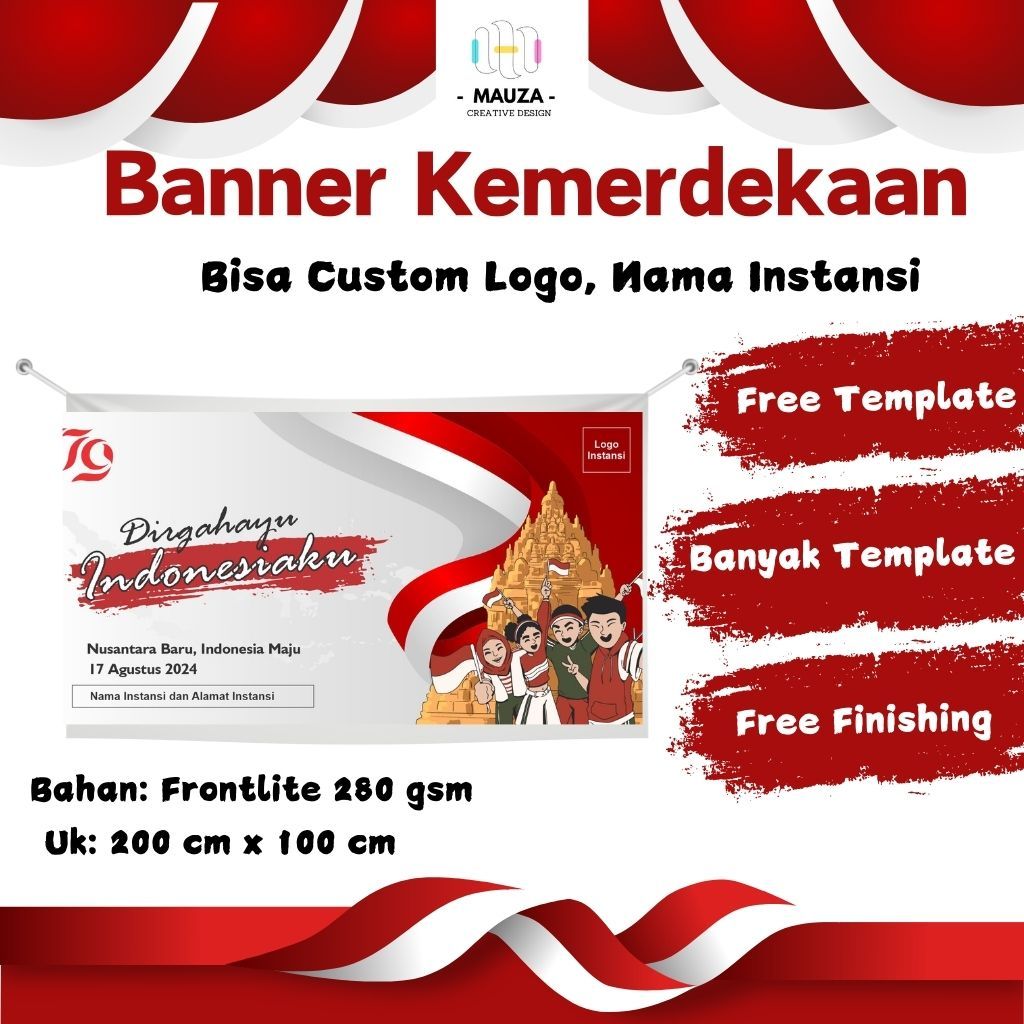 Jual Banner Kemerdekaan, Spanduk Kemerdekaan, HUT RI, Banner Agustusan ...