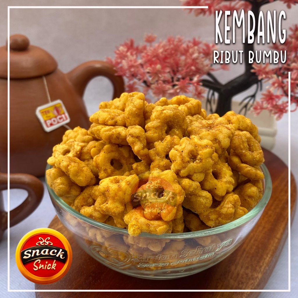 Jual RIBUT SNACK 250gram / KEMBANG RIBUT / SNACK RIBUT / KEMBANG SAKURA ...