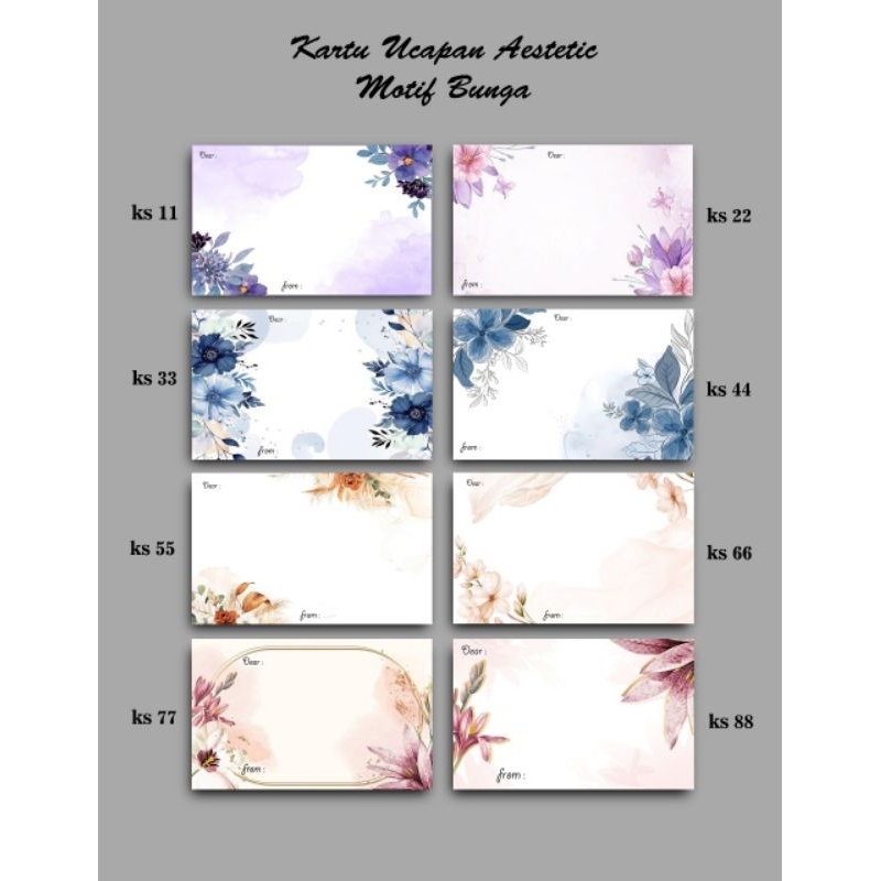 Jual kartu ucapan motif bunga | Shopee Indonesia