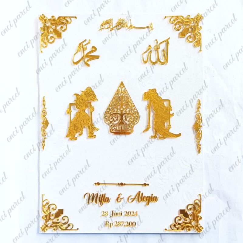 Jual kode 131 dekorasi 1set hiasan mahar gunungan inisial wayang sudut ...