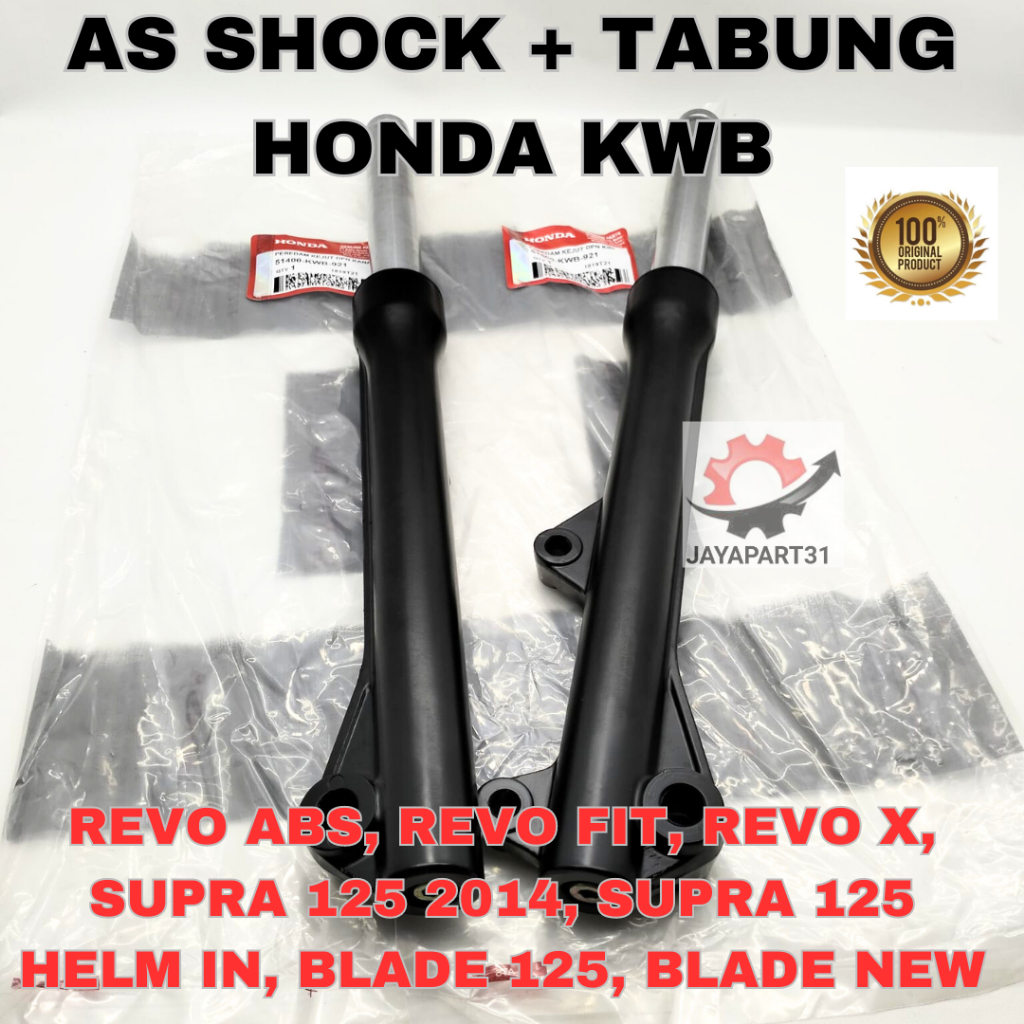 Jual AS SHOCK + TABUNG HONDA KWB ASLI ORIGINAL AHM REVO ABS, REVO FIT ...