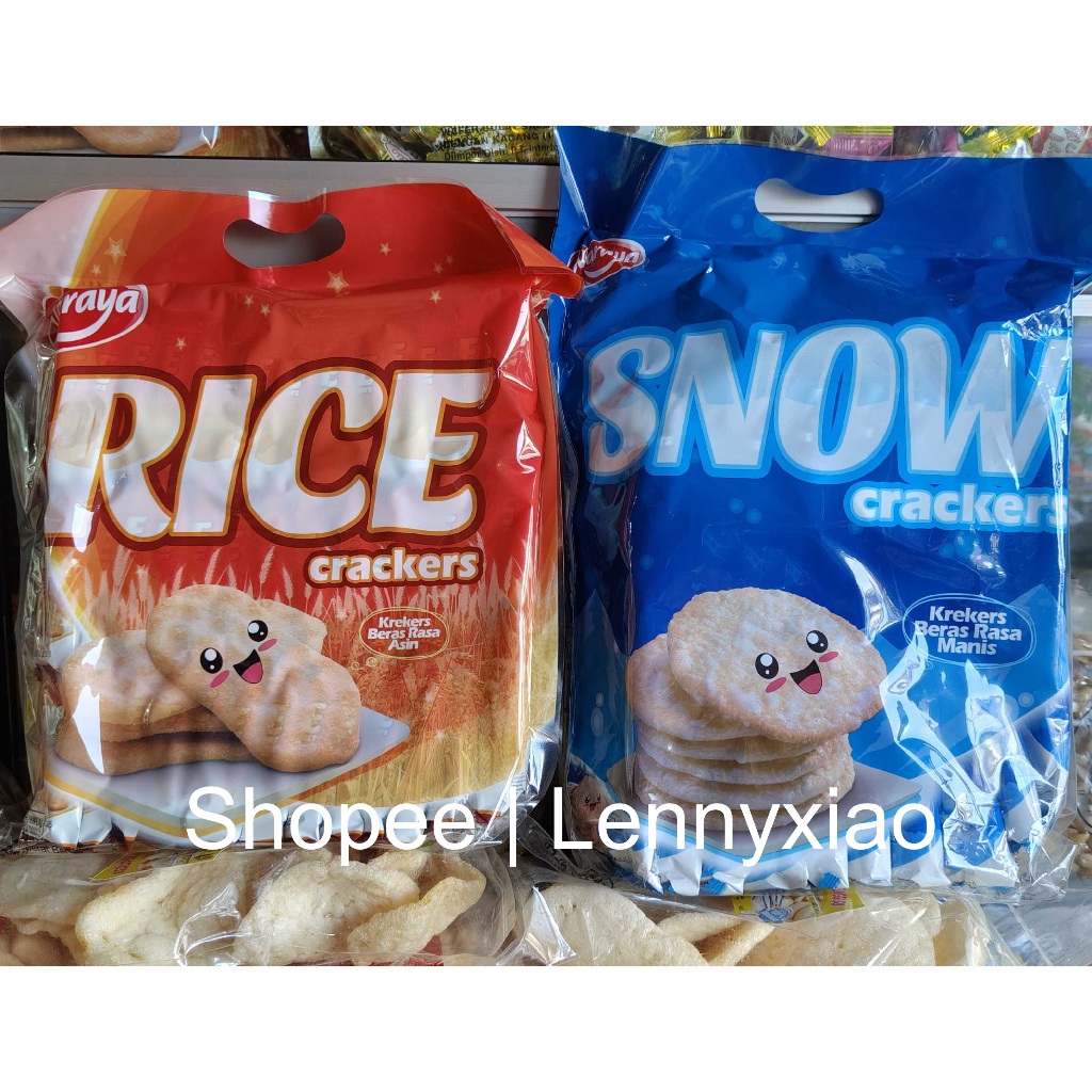 Jual Snack Kraker Beras Asin Manis Salty Rice Cracker Snow Crackers ...