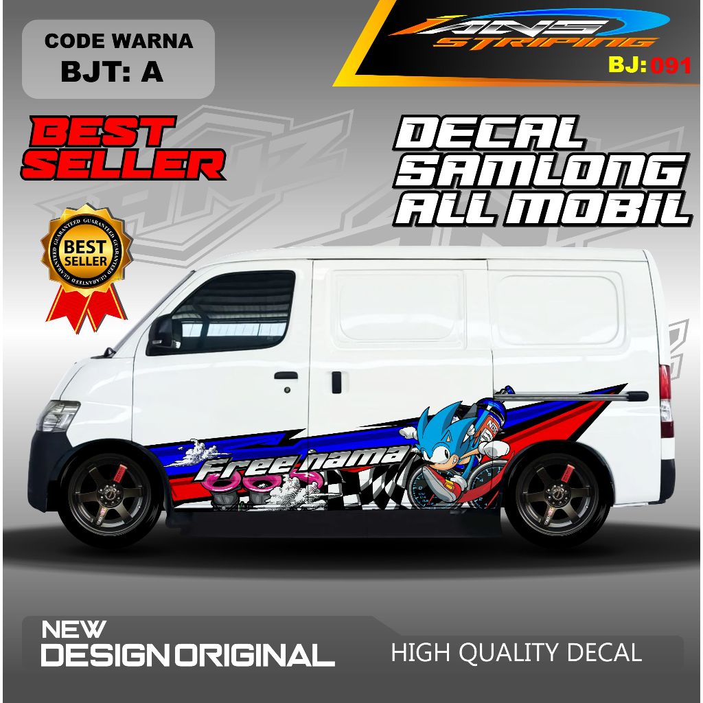 Jual BJT091-STIKER DECAL THAILOOK SAMLONG APV LUXIO HIACE GRATIS CUSTOM ...