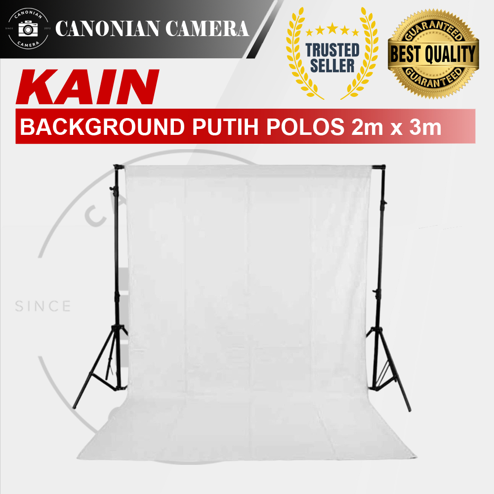 Jual Kain Background Backdrop Foto Studio Putih Polos 2m x 3m | Shopee ...