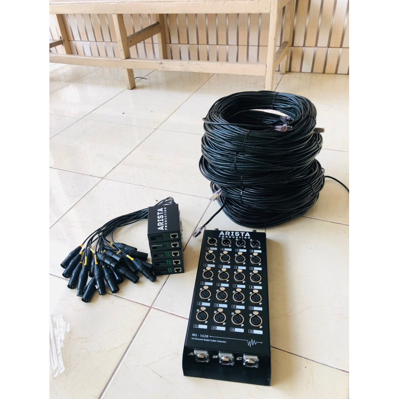 Jual KABEL SNAKE 16 CH INPUT 4 CH OUTPUT PAKET 30/50 METER LAN TO XLR ...