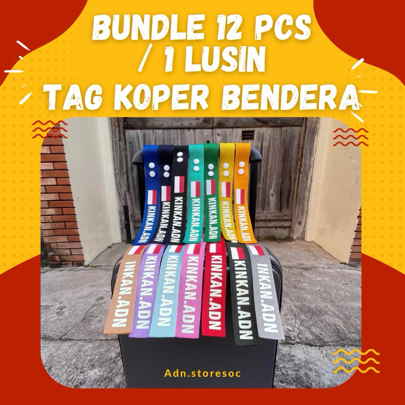 Jual Pemanda Koper 1 lusin Bundle 12 pcs Tag Koper Custom Nama Umroh ...