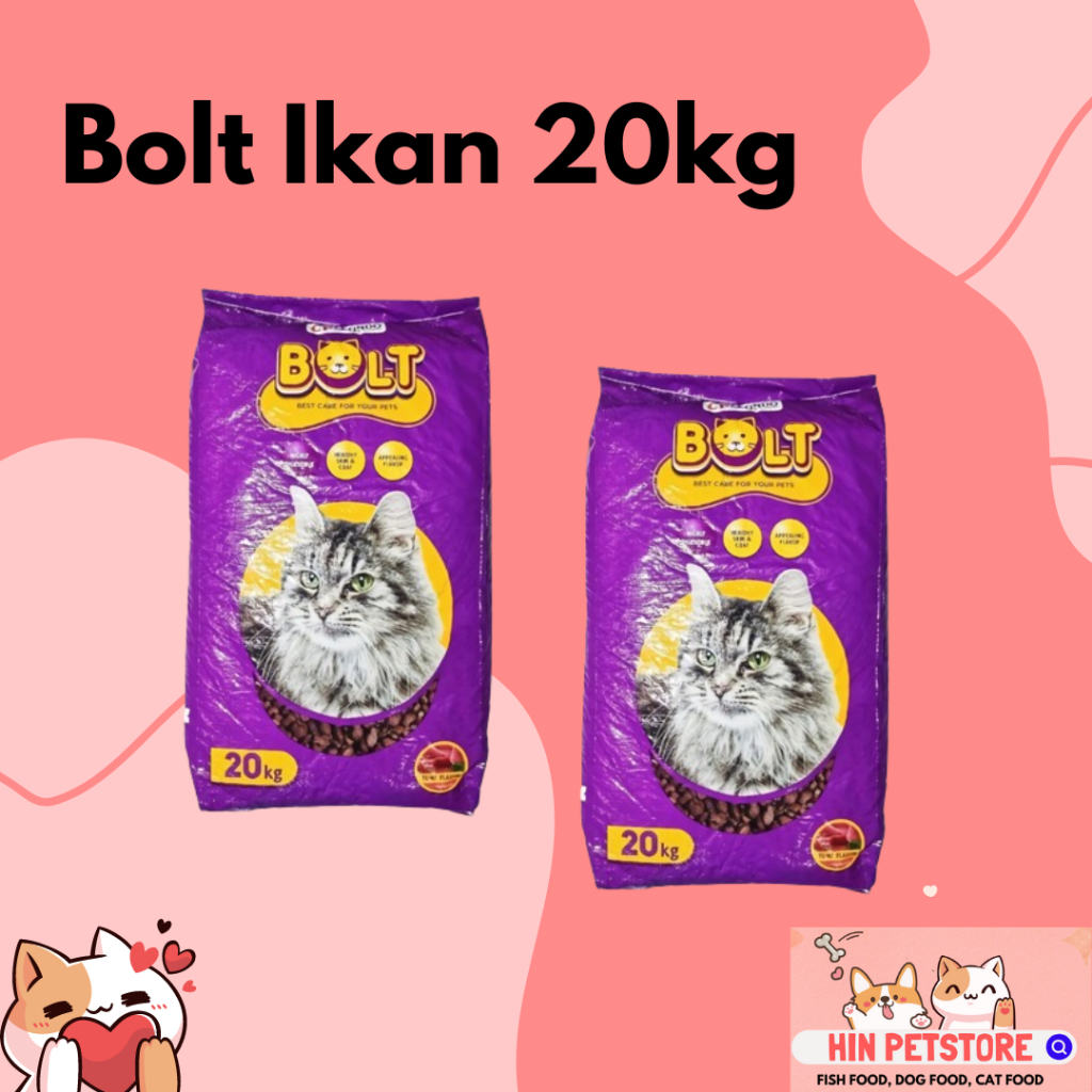 Jual Makanan Kucing - Bolt Ikan 20kg Dryfood Cat Tuna | Shopee Indonesia