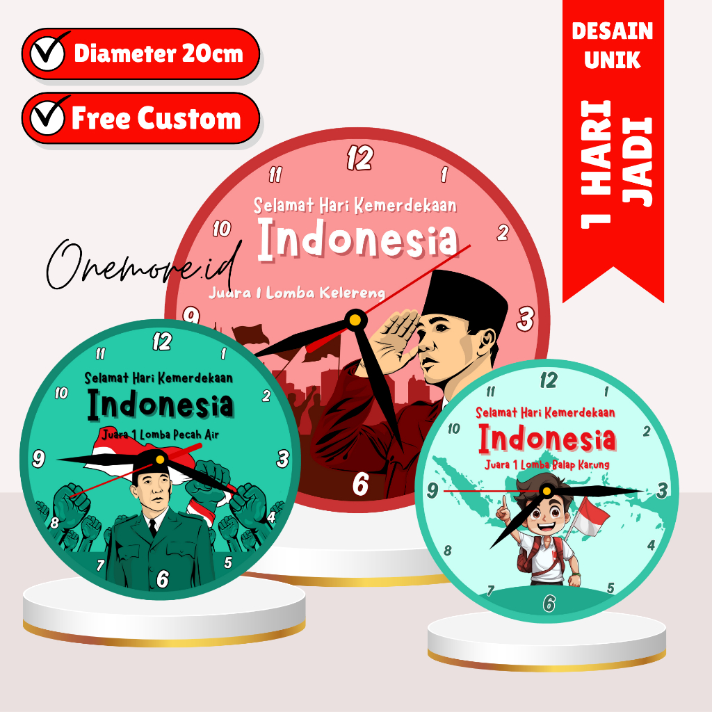 Jual HADIAH LOMBA KEMERDEKAAN JAM DINDING COSTUM | HAMPERS LOMBA ...