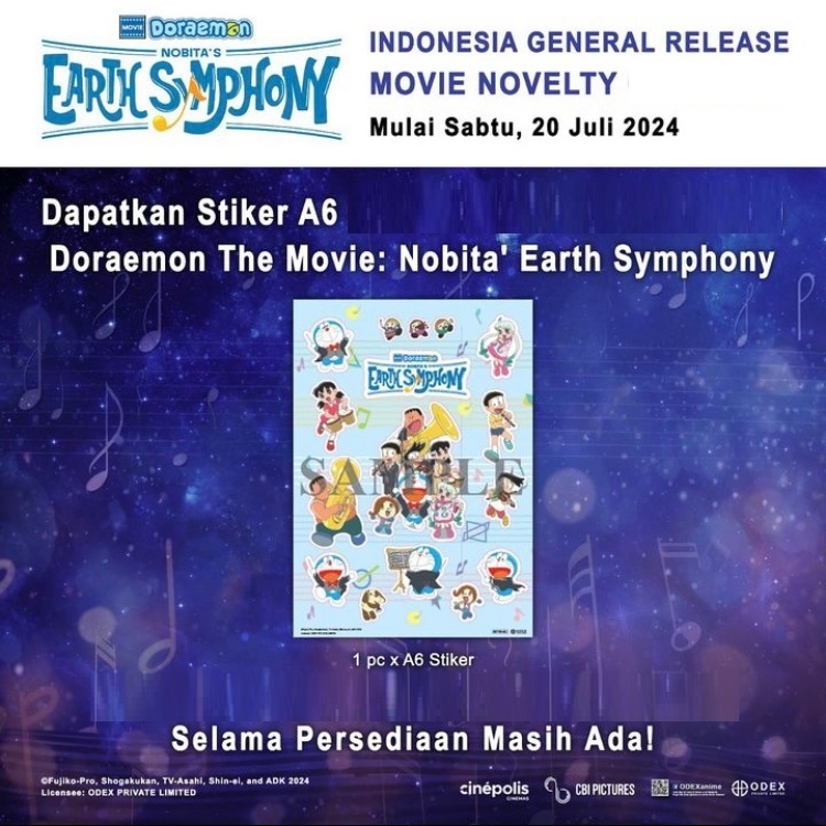 Jual Doraemon the Movie: Nobita's Earth Symphony x Cinepolis Official ...