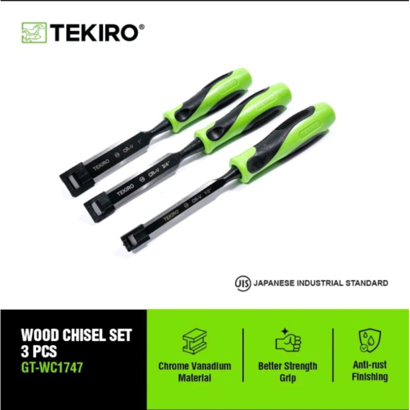 Jual TEKIRO wood chisel SET 3PCS (1/2", 3/4", 1") pahat kayu SET 3 PCS ...