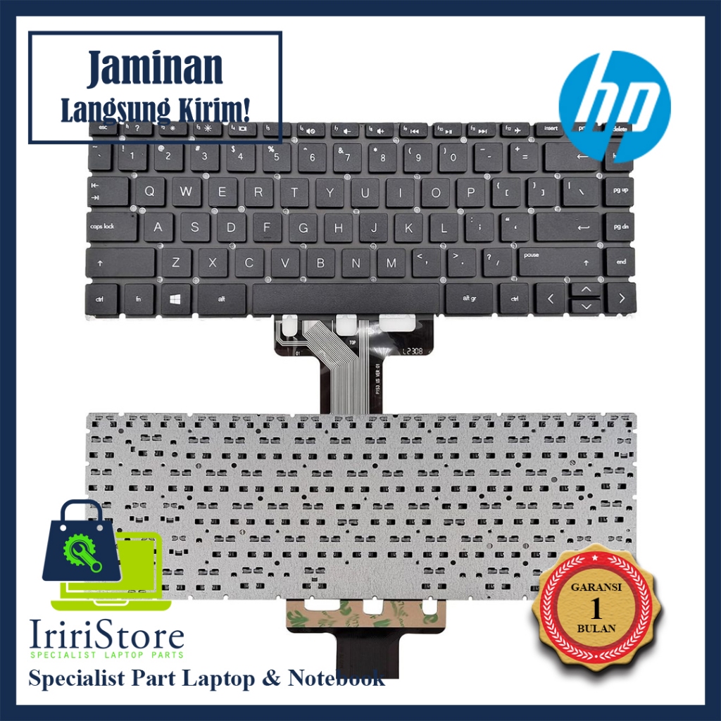 Jual Keyboard Laptop HP 14-CE 14-CF 14-CK 14-CM 14s-CF 14Q-CS Hitam ...