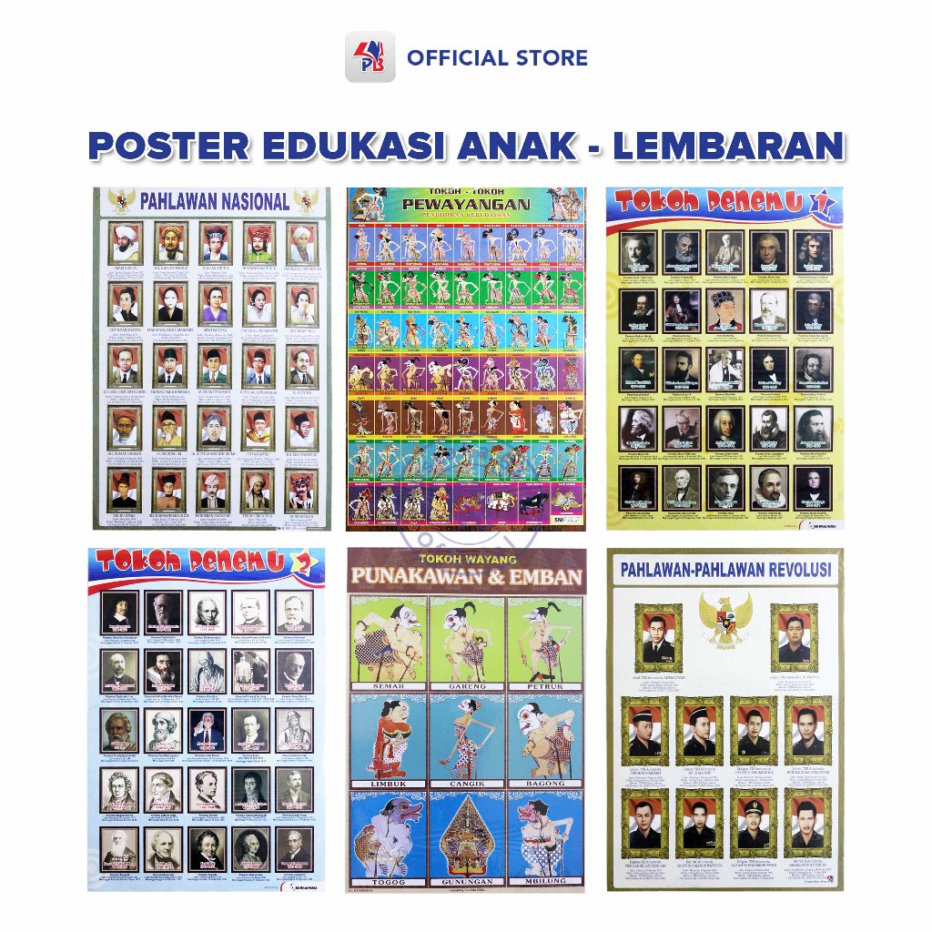 Jual Poster Edukasi Anak Mainan Edukasi Anak Lembaran Pahlawan Revolusi ...