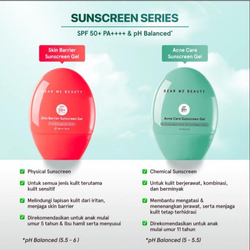 Jual Dear Me Beauty Skin Barrier Sunscreen SPF 50 PA++++ 35ml BPOM ...