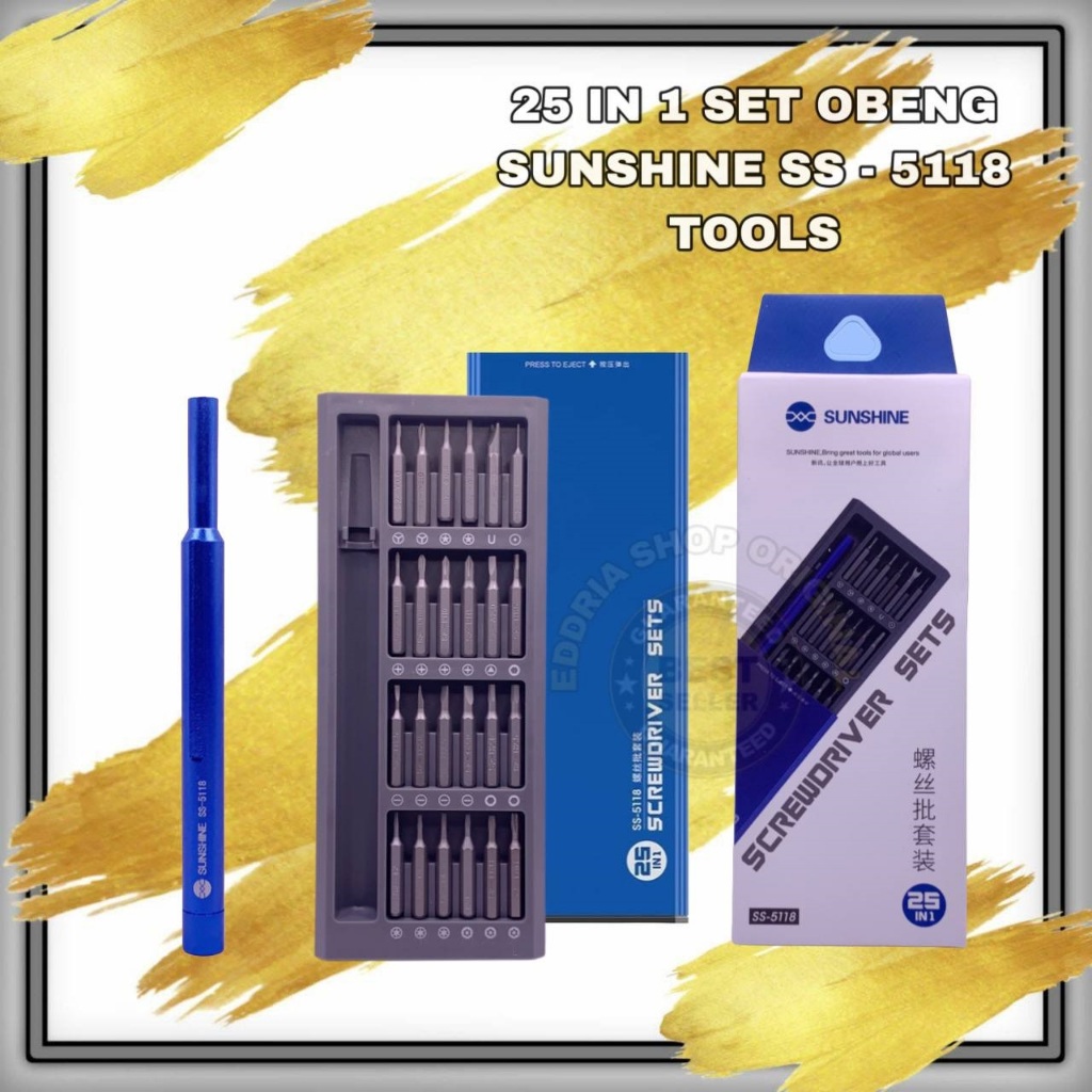 Jual SUNSHINE SS - 5118 SCREWDRIVER TOOLS OBENG 25 IN 1 SET ORIGINAL ...