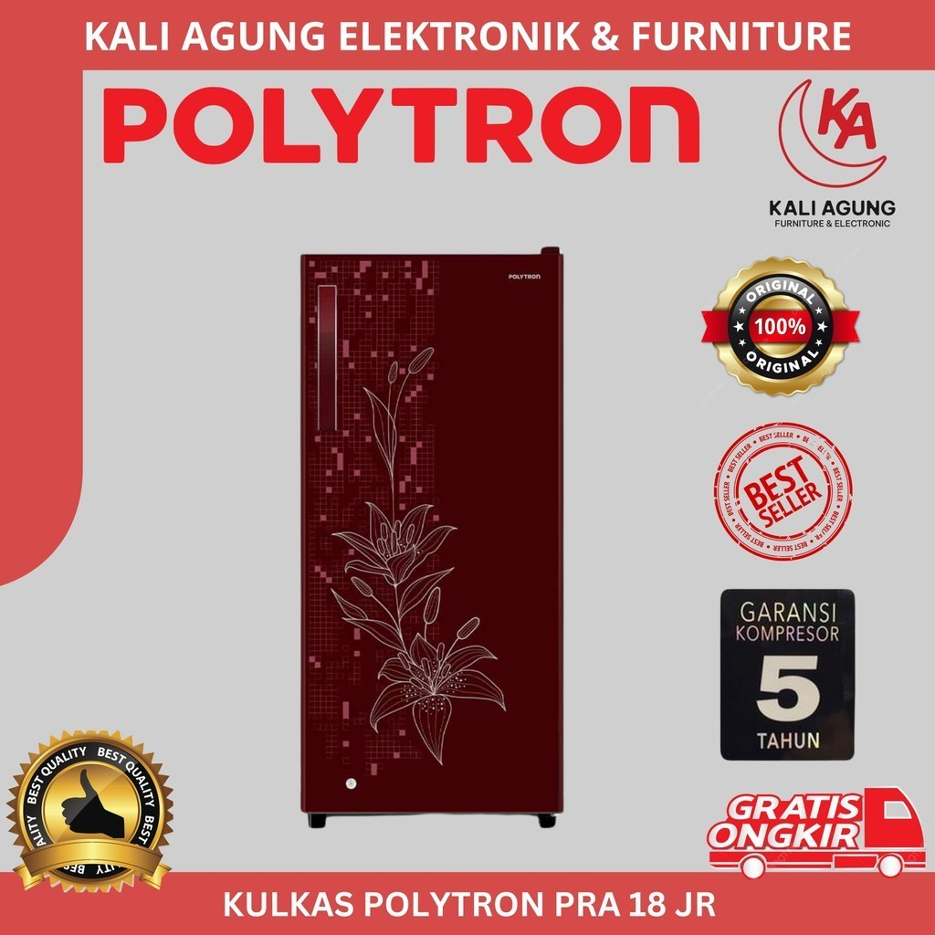 Jual KULKAS POLYTRON 1 PINTU / PINTU KACA / PRA 18 JR / GRATIS KIRIM ...