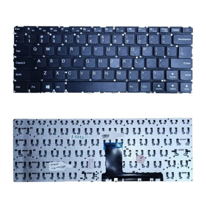 Jual Keyboard Laptop Lenovo IdeaPad 110-14ISK 110-14IBR 110-14 Hitam ...