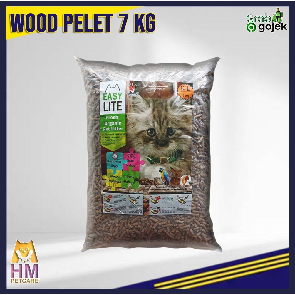 Jual EASY LITE 7 Kg - Wood Pellet Natural Cat Litter Pelet Kayu 7kg 11L ...